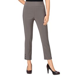 7/8-Hose Lady, Damen, Gr. 40, Normalgr&ouml;&szlig;en, grau (taupe), 83% Polyester, 13% Viskose, 4% Elasthan, unifarben, 7/8-L&auml;nge, Hosen 7/8-Hose