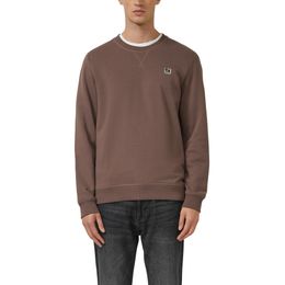 Sweatshirt s.Oliver, Herren, Gr. XL, braun, Sweatware, Obermaterial: 70% Baumwolle, 30% Polyester, unifarben, regular fit taillenbedeckt, Rundhals, Rippb&uuml;ndchen, Sweatshirts Sweatshirt, mit Logo Stickerei