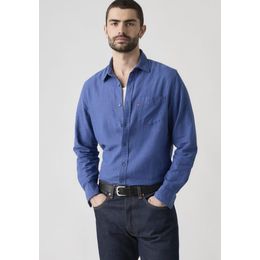 Levi's Jeanshemd LEVI'S "SUNSET 1 POCKET STANDARD", Herren, Gr. L, N-Gr, sunshine blau cotton linen, Web, Obermaterial: 43% Leinen, 34% Viskose, 23% Baumwolle, Hemden Jeanshemd