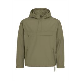 Anorak Brandit "Brandit Herren Fleece Pull Over Windbreaker", Herren, Gr. 5XL, olive, 100% Polyester, mehrfarbig, normal, ohne Ausschnitt, Jacken