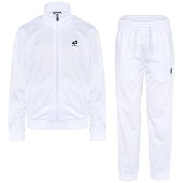 Trainingsanzug Lotto, Jungen, Gr. 122/128, hellwei&szlig;, 100% Polyester, unifarben, Sportanz&uuml;ge Trainingsanzug, - besonders leicht & bequem