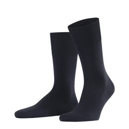 Socken Falke "ClimaWool", Damen, Gr. 45-46, blau (schwarz navy), Materialmix, unifarben, Socken Socken, aus klimaregulierender Wolle-Lyocell Mischung atmungsaktiv