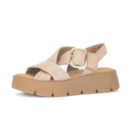 Gabor Damen Plateausandaletten "Plateau Sandale", Gr. 38,5beige, Schuhe
