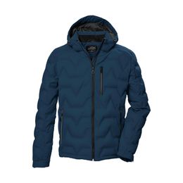 Steppjacke Killtec "KOW 60 MN QLTD JCKT", Herren, Gr. XXL, blau (dunkelblau), Obermaterial: 100% Polyester;Futter: 100% Polyester;F&uuml;llung: 100% Polyester, Jacken Steppjacke, Wasser- und windabweisend, atmungsaktiv, verstellbare Kapuze