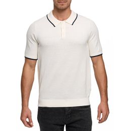 Poloshirt INDICODE "INNomi Polo", Herren, Gr. M, vanilla, Strick, Obermaterial: 100% Baumwolle, unifarben, regular fit, Shirts