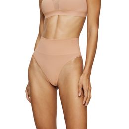 Shapingslip Triumph "Soft Sculpt", Damen, Gr. 38, beige (neutral beige), Single Jersey, Obermaterial: 78% Polyamid, 22% Elasthan, unifarben, k&ouml;rpernah, Unterhosen, nahtlos, formend, leichter Bauchweg-Effekt, hoher Beinausschnitt