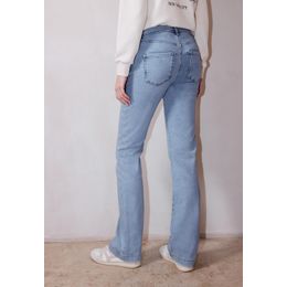 Bootcut-Jeans STREET ONE STUDIO, Damen, Gr. 34, L&auml;nge 32, ultra bleach wash, Jeans, 85% Baumwolle, 9% Polyester, 4% Elastomultiester, 2% Elasthan, unifarben, lang, Jeans