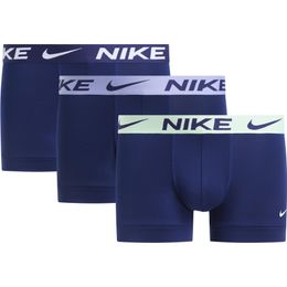 Trunk NIKE UNDERWEAR "TRUNK 3PK", Herren, Gr. L, 3 Stk., bl voi, bar volt, lgt thstl, bl voi wb, Jersey, Obermaterial: 92% Polyester, 8% Elasthan, k&ouml;rpernah, Unterhosen, mit Logo-Elastikbund