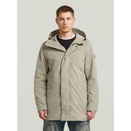 G-Star Raw Parka G-STAR "Clean Vodan Parka", Herren, Gr. XS, elephant skin, Obermaterial: 54% Elastomultiester, 46% Polyester, Jacken Parka