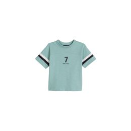 Marc O'Polo T-Shirt MARC O'POLO "mit gestreiften &Auml;rmeln und R&uuml;ckenprint", Jungen, Gr. 92/98, gr&uuml;n, Obermaterial: 100% Baumwolle, unifarben, regular fit, Rundhals, Shirts T-Shirt