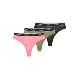 HUGO UNDERWEAR Damen String "TRIPLET THONG STRIPE", Gr. XSopen miscellaneous 971, Jersey, Obermaterial: 95% Baumwolle, 5% Elasthan, Unterhosen,