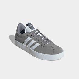Sneaker adidas Sportswear "VL COURT 3.0", Herren, Gr. 36, grau (grau three, ftwr wei&szlig;, ftwr wei&szlig;), Leder, Synthetik, Schuhe Sneaker, inspiriert vom Design des adidas samba