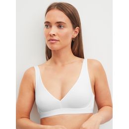 Soft-BH Calida "Sleek Skin", Damen, Gr. 85, Cup A, wei&szlig;, Obermaterial: 75% Polyamid, 25% Elasthan, BHs Soft-BH, mit leichten, vorgeformten Cups, in Single-Jersey Qualit&auml;t