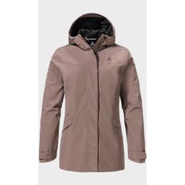 Sch&ouml;ffel Outdoorjacke SCH&Ouml;FFEL "CIRC Jacket Style Smue WMN", Damen, Gr. 40, 3905, braun, Oberstoff: 100% Polyester; (Membran: Thermoplastisches Elastomer); Futter: 100% Polyester, regular fit, hoch geschlossener Ausschnitt, Jacken Outdoorjacke