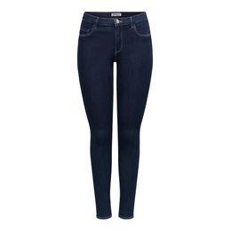 Skinny-fit-Jeans Only "ONLRAY REG WAIST SKINNY BOX DNM", Damen, Gr. XS, L&auml;nge 32, dunkelblau denim, Denim/Jeans, Obermaterial: 53% Viskose, 29% Baumwolle, 17% Polyester, 1% Elasthan, unifarben, skinny fit kn&ouml;chellang, Jeans