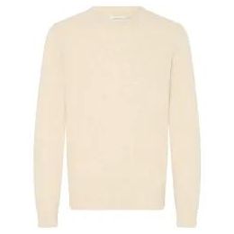 Strickfleece-Pullover Blend "Strickpullover BHBRANKO", Herren, Gr. M, beige (crockery melange), Obermaterial: 60% Wolle mw. 40% Nylon NY., Pullover