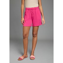 Shorts Laura Scott, Damen, Gr. 44, N-Gr, pink, Web, Obermaterial: 100% Baumwolle, unifarben, Hosen Shorts, feminine Stoffhose, aus Baumwolle, leichtes Webmaterial, unifarben