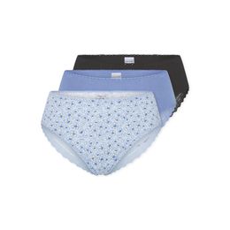Brasilslip Schiesser "Modern Multipacks", Damen, Gr. 36, 918, sonstiges, Single Jersey, Obermaterial: 95% Baumwolle, 5% Elasthan, k&ouml;rpernah, Unterhosen, Spitzenb&auml;nder, Single-Jersey, Baumwollmischung