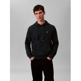 Kapuzensweatshirt Calvin Klein Jeans, Herren, Gr. XL, schwarz (nurture navy), Sweatware, Obermaterial: 100% Baumwolle, unifarben, regular fit normal, Rundhals, eingesetzt B&uuml;ndchen, Sweatshirts, Regular fit mit Rundhalsausschnitt