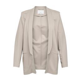 Jackenblazer Only CARMAKOMA "CARPOPTRASH-ELLY LIFE L/S BLAZER TLR", Damen, Gr. 44, pure cashmere, Web, Obermaterial: 63% Viskose, 32% Nylon, 5% Elasthan, unifarben, regular fit normal, Blazer