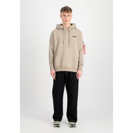Hoodie Alpha Industries "NASA Orbit Hoodie", Herren, Gr. S, beige (vintage sand), Obermaterial: 80% Baumwolle, 20% Polyester, regular fit, Sweatshirts Hoodie
