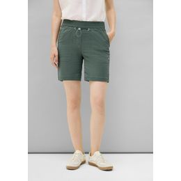 Shorts Cecil, Damen, Gr. XXL (46), gr&uuml;n (schwarz balmy khaki), Web, 66% Baumwolle, 30% Polyester, 4% Elasthan, unifarben, loose fit kurz, Hosen Shorts, Middle Waist