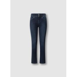 Slim-fit-Jeans Pepe Jeans "GEN PUSH UP", Damen, Gr. 32, L&auml;nge 32, dunkelblau, Denim/Jeans, Obermaterial: 84% Baumwolle, 15% Polyester, 1% Elasthan, slim fit lang, Jeans Slim-fit-Jeans, mit doppeltem Knopfverschluss, Mid Waist