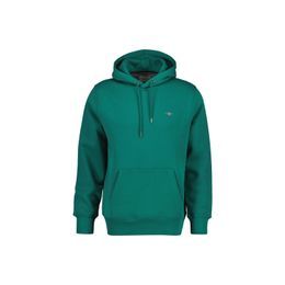 Sweatshirt Gant "Sweatshirt REGULAR SHIELD HOODIE", Herren, Gr. L, gr&uuml;n (gr&uuml;n (botanical hue)), Obermaterial: 78% Baumwolle CO. 22% Polyester PES., Sweatshirts Sweatshirt