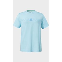 Sch&ouml;ffel Funktionsshirt SCH&Ouml;FFEL "T Shirt Style Elmori WMN", Damen, Gr. 36, 8015, blau, Oberstoff: 60% Baumwolle, 40% Polyester, Rundhals, Shirts Funktionsshirt