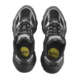 Trainingsschuh Buffalo "Buffalo Buffalo CLD Run Jog - Vegan Nubuck/Mesh", Damen, Gr. 40, schwarz, gold, Kunstfaser, Schuhe