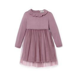 Tchibo - Kinder-Strickkleid - M&auml;dchen - Gr. 110/116 - violett