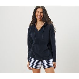 Tchibo - Frottee-Hoodie - Damen - Gr. S - dunkelblau