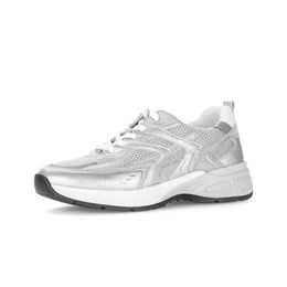 Sneaker Gabor "Sneaker low", Damen, Gr. 35,5, silber, Schuhe Sneaker