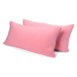 Tchibo - 2 Jersey-Kopfkissenbez&uuml;ge - rosa