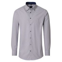 Businesshemd Venti "Venti Businesshemd Print", Herren, Gr. 39, Normalgr&ouml;&szlig;en, blau, 100% Baumwolle, bedruckt, schmal, Hemden