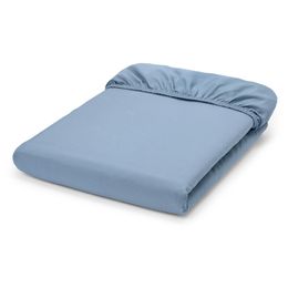 Tchibo - Microfaser-Spannbettlaken - hellblau