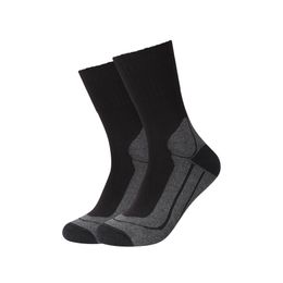 Skisocken Camano "function", Damen, Gr. 43-46, schwarz, Materialmix, mehrfarbig, meliert, normal, Socken, mit Komfortbund