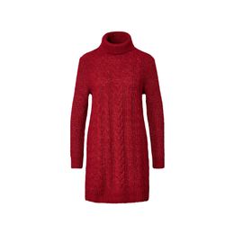 Tchibo - Langer Strickpullover mit Zopfmuster - Damen - Gr. XL - rot