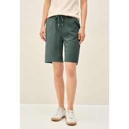 Shorts Cecil, Damen, Gr. XL (44), gr&uuml;n (schwarz balmy khaki), Stoff, 70% Viskose, 30% Polyester, unifarben, loose fit kurz, Hosen Shorts, High Waist