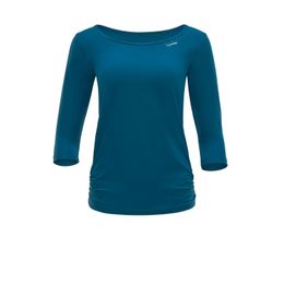 3/4-Arm-Shirt WINSHAPE "AET139LS", Damen, Gr. L, teal gr&uuml;n, 85% Polyester, 15% Elasthan, R&uuml;ckenausschnitt, Shirts 3/4-Arm-Shirt, Functional Light and Soft