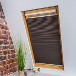 Dachfensterplissee Liedeco "Universal Dachfenster-Plissee" Gr. 3, braun, B:83cm H:141cm, Obermaterial: 100% Polyester, Plissees, Fixma&szlig;