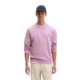 Marc O'Polo Sweatshirt MARC O'POLO "mit Logoprint auf dem R&uuml;cken", Herren, Gr. L, scatterot orchid, Obermaterial: 100% Baumwolle, unifarben, regular fit, Rundhals, Sweatshirts Sweatshirt