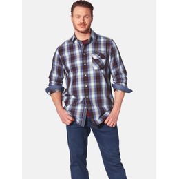Karohemd Jan Vanderstorm "Hemd KAITAR", Herren, Gr. 5XL, weit, rot (rot kariert), Obermaterial: 100% Baumwolle CO., Hemden Karohemd
