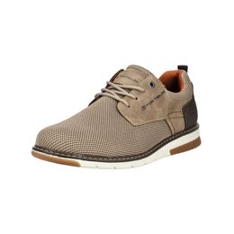 Sneaker Tom Tailor "Tom Tailor Sneaker Lederimitat/Textil", Herren, Gr. 41, sand, Lederimitat, Textil, Schuhe Sneaker