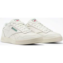 Sneaker Reebok CLASSIC "REEBOK COURT ADVANCE", Damen, Gr. 36,5, wei&szlig; (chalk, drkgrn), Leder, Synthetik, Schuhe Sneaker