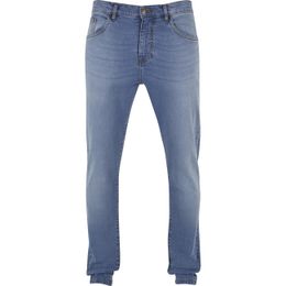 Bequeme Jeans Urban Classics "Urban Classics Herren Slim Tapered Jeans", Herren, Gr. 28, Normalgr&ouml;&szlig;en, new light blau washed, 99% Baumwolle, 1% Elasthan, unifarben, Jeans