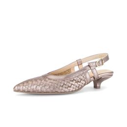 Slingpumps Gabor "Slingpumps", Damen, Gr. 39, beige, Schuhe Slingpumps
