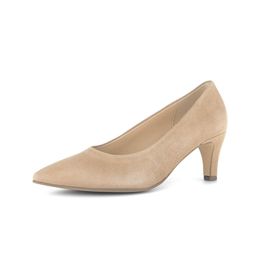 Pumps Gabor "Eleganter Pump", Damen, Gr. 38,5, beige, Schuhe Pumps