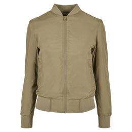 Allwetterjacke Urban Classics "Urban Classics Damen Ladies Light Bomber Jacket", Damen, Gr. 3XL, khaki, 100% Polyester, unifarben, normal, Rundhals, Jacken
