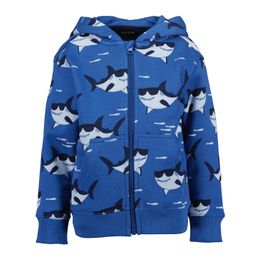 Sweatjacke Blue Seven "Blue Seven", Jungen, Gr. 104, 5321, ocean, 80% Baumwolle, 20% Polyester, normal normal, Rundhals, normaler Saum, Sweatjacken Sweatjacke